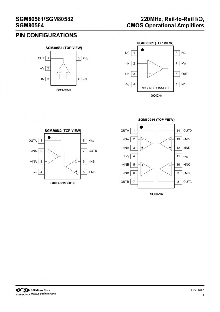 SGM80581 datasheet page 4