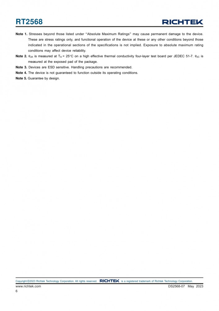 RT2568 datasheet page 6