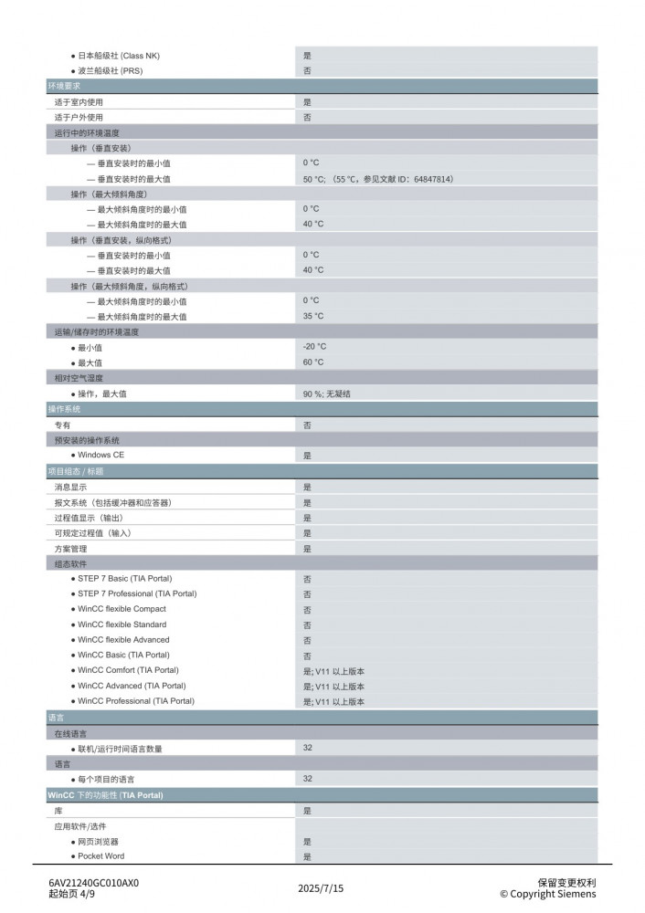 TP700 Comfort documentation page 4