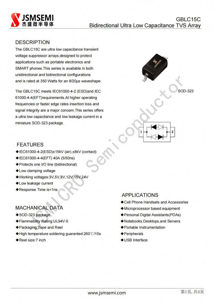 GBLC15C datasheet page 1