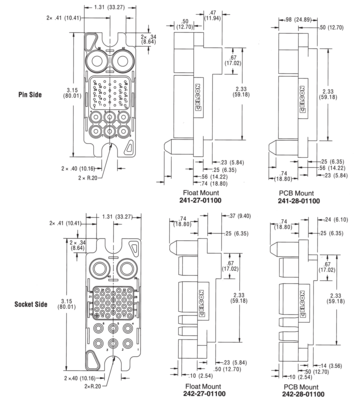 TE Connectivity 1648461-1 Backplane Connector Housing