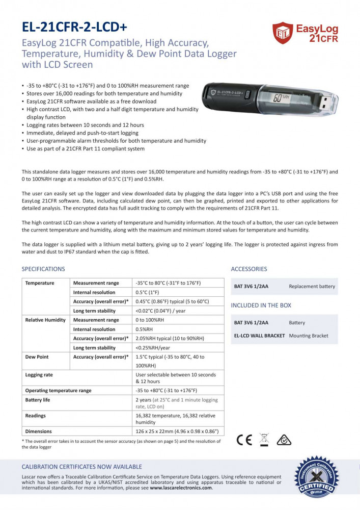 EL-21CFR-2-LCD+ technical document page 1
