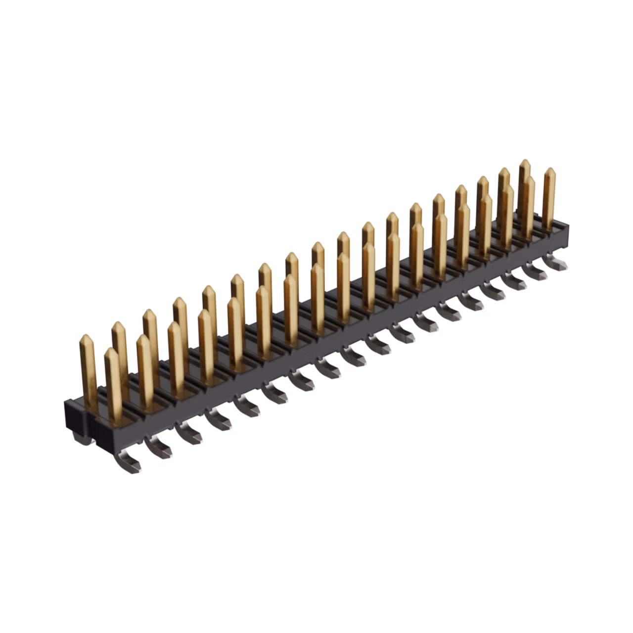Milli-Grid Header, Vertical, Surface Mount, 24 Circuits, 0.38µm Gold (Au) Plating, Mating Pin Length 3.80mm, with Cap and Pegs, Tape and Reel, Lead-Free