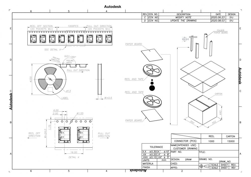 CAX TYPE-C-16P-BS-QT-7.35-3MD revision page