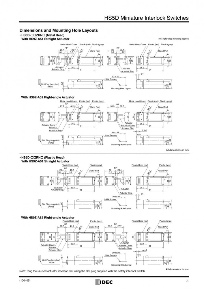IDEC HS5D datasheet page 5