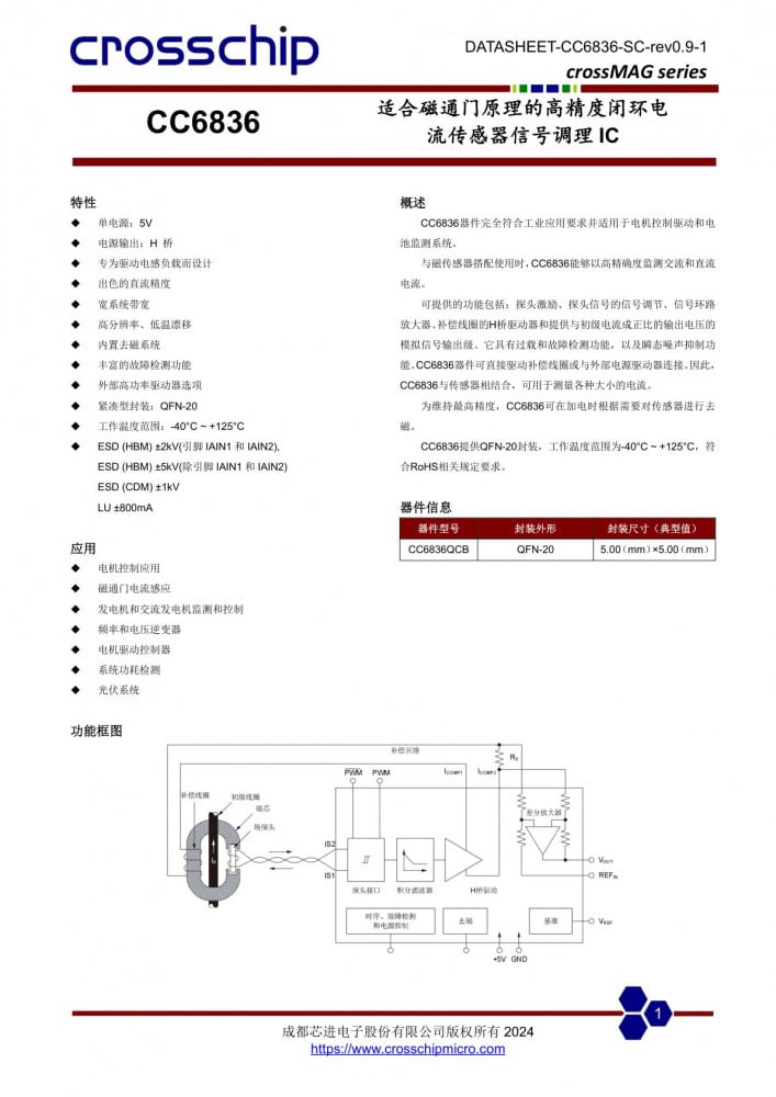 CC6836QCB datasheet page 1