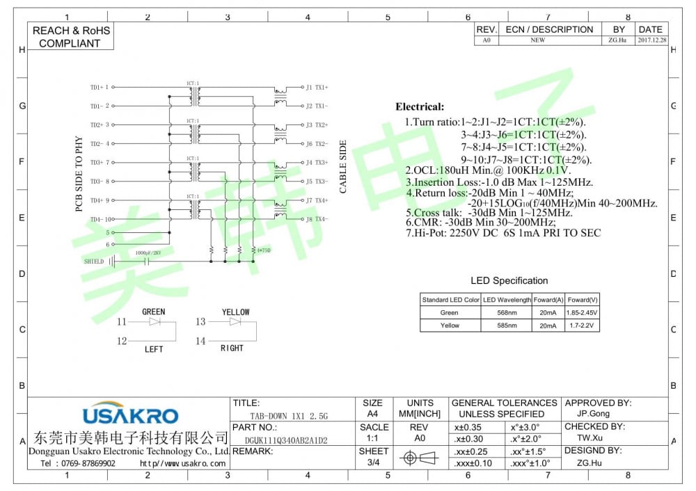 USAKRO DGUK111Q340AB2A1D2 technical drawing page 3