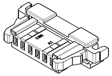 2.50mm Pitch Wire-to-Board Header, 1.02mm Tab Type, Right-Angle, 56 Circuits, Black