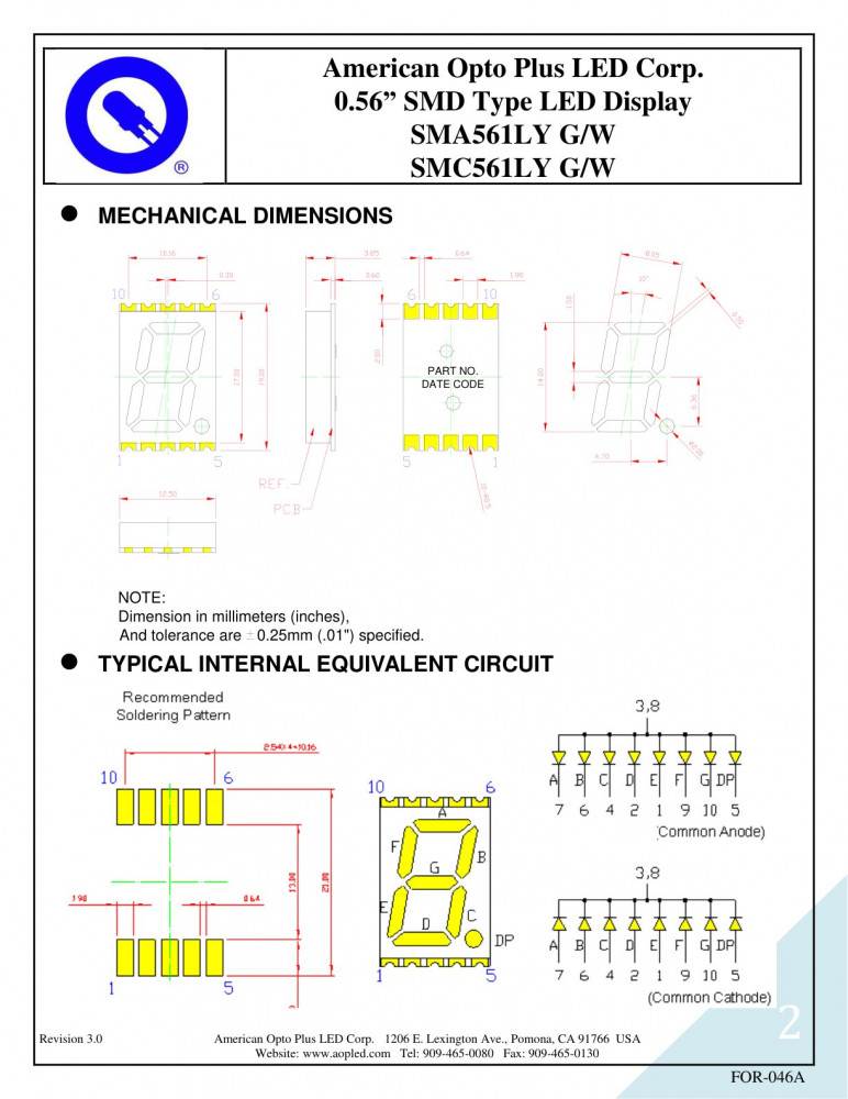 SMC561LY technical document page 2