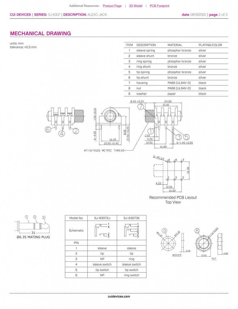 SJ-63072J datasheet page 2