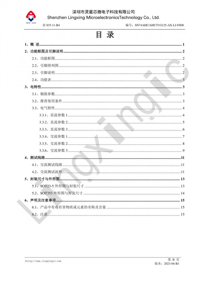 Datasheet page 2