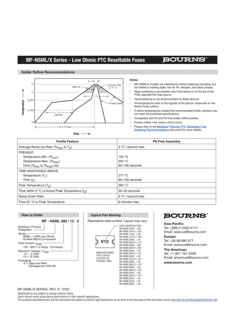 Bourns MF-NSML series datasheet page 4