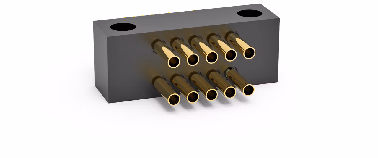 AirBorn AirStrip Cable Mount Receptacle, Vertical, Dual Row, 0.050