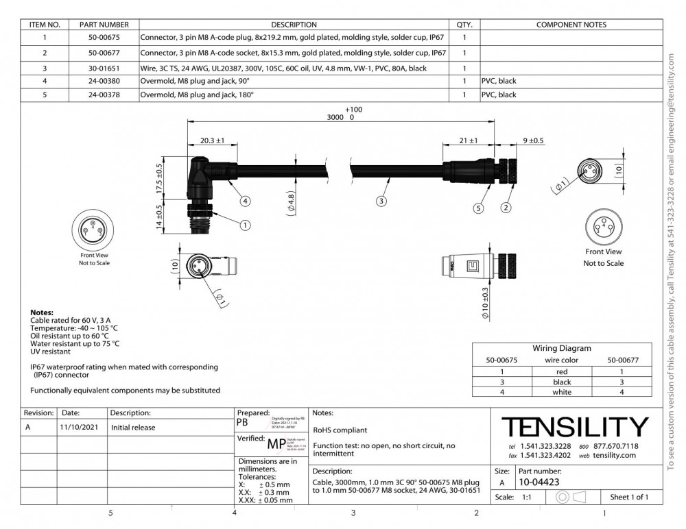 Tensility International 10-04423 product drawing