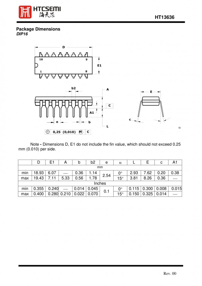 HT13636ARZ technical document page 7