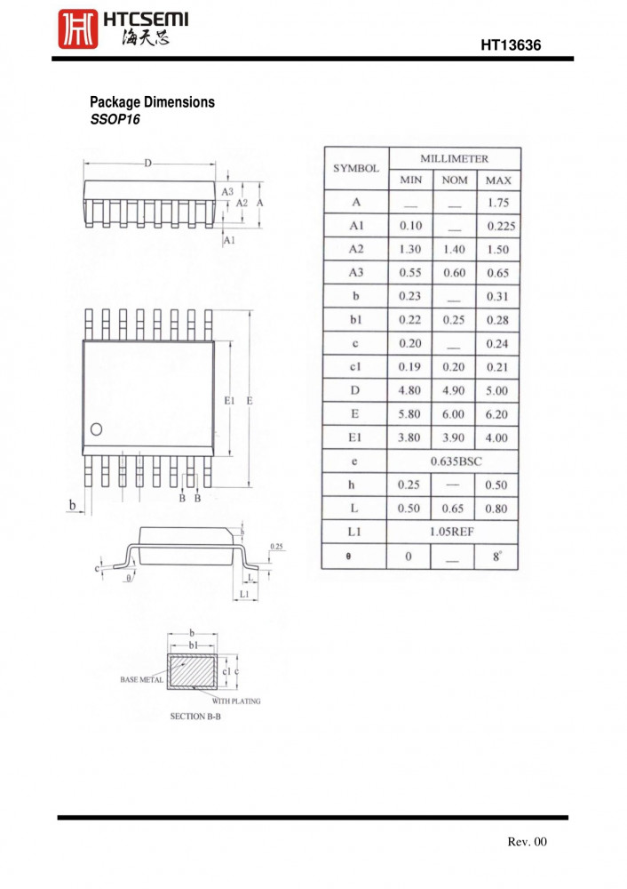 HT13636ARZ technical document page 9