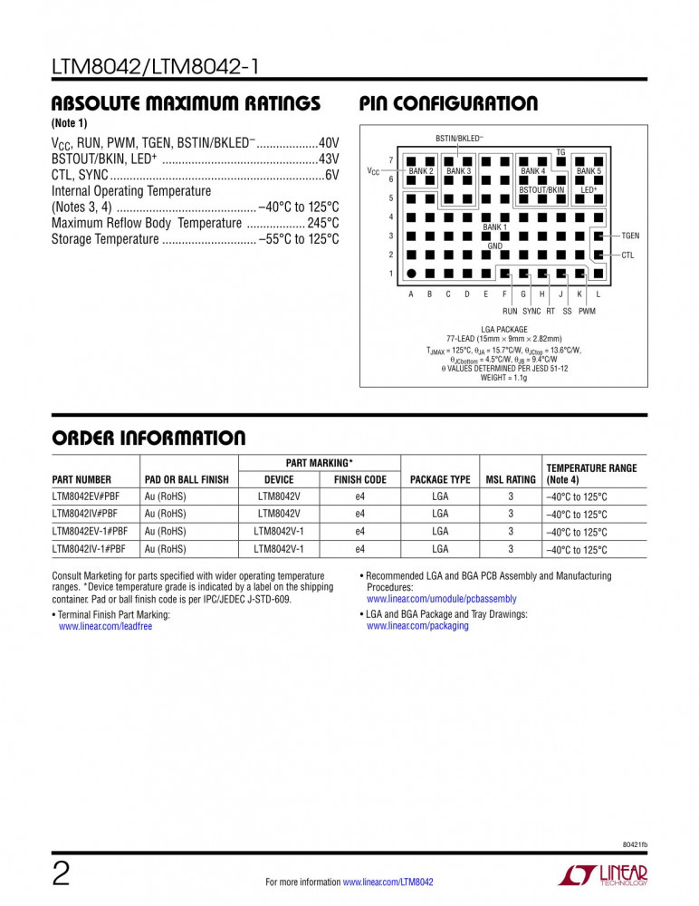 LTM8042 datasheet page 2
