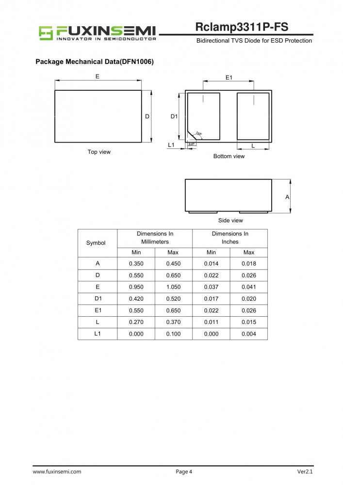 Rclamp3311P-FS technical document page 4