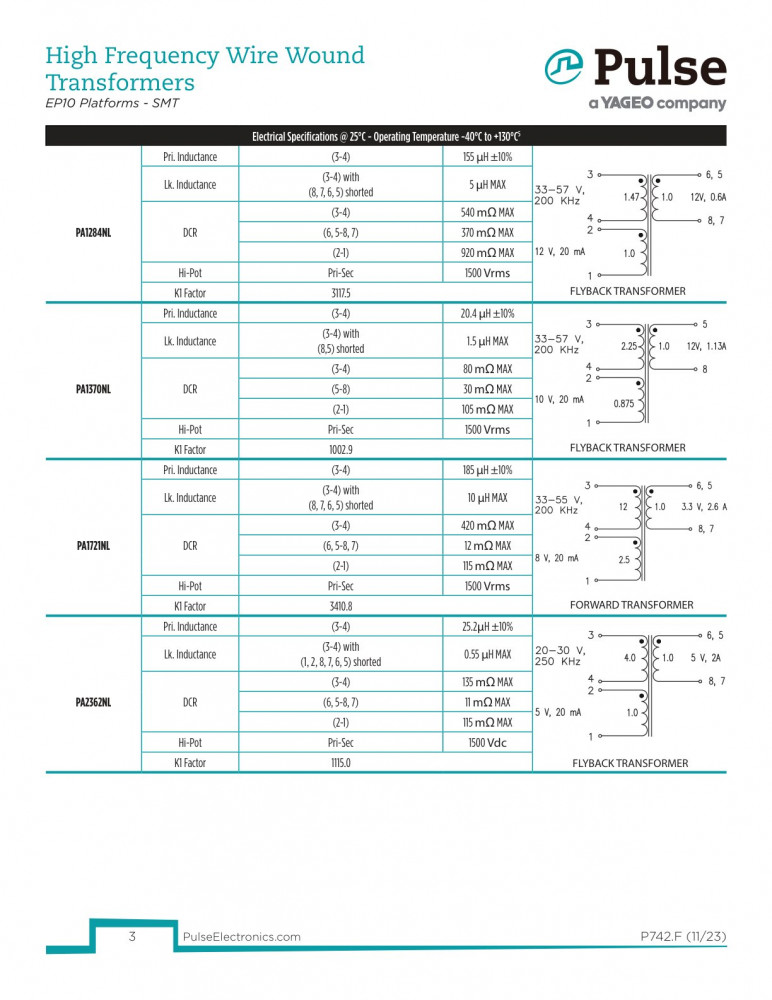 PA1134NLT datasheet page 3
