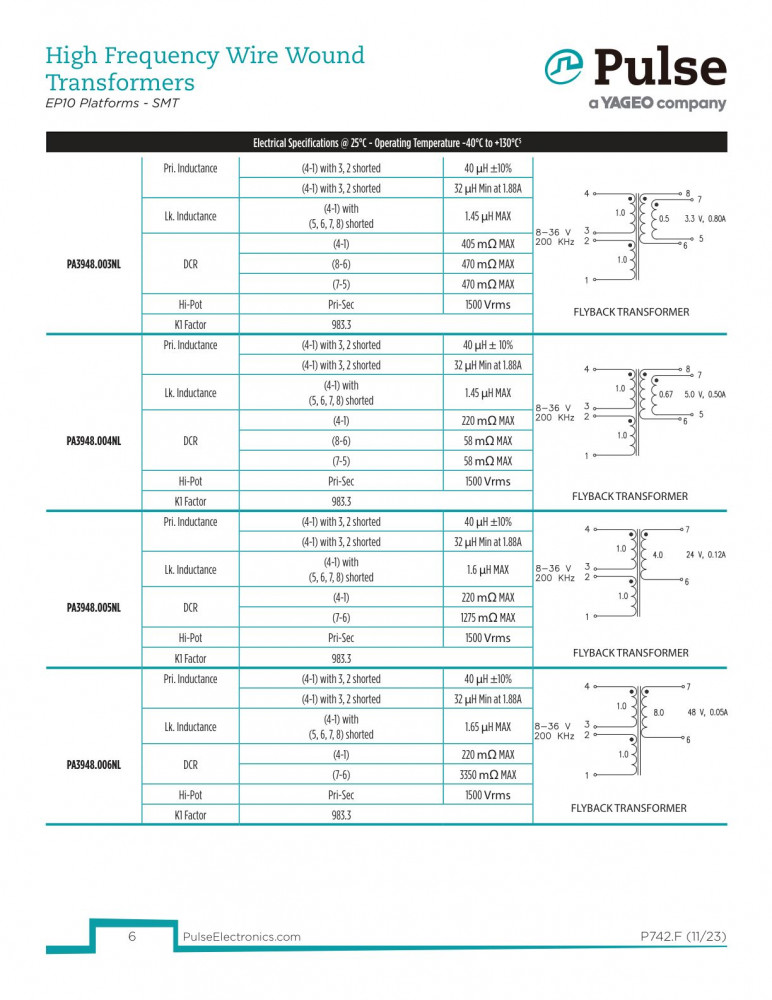 PA1134NLT datasheet page 6