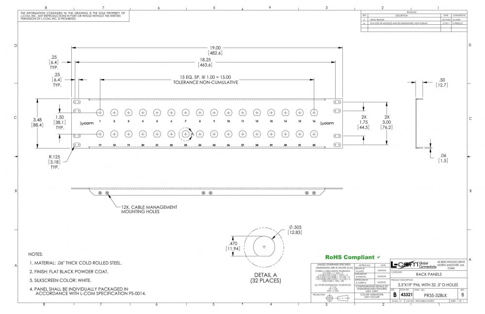 L-com PR35-32BLK technical document page