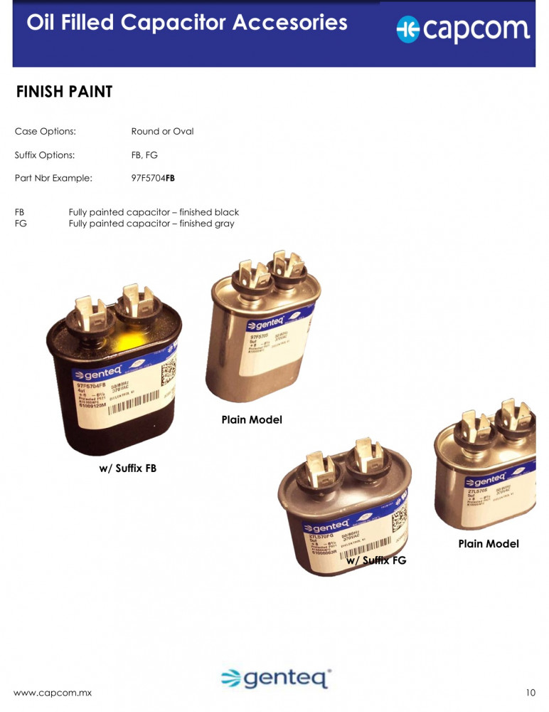 Catalog page 10: finish painting and special designs