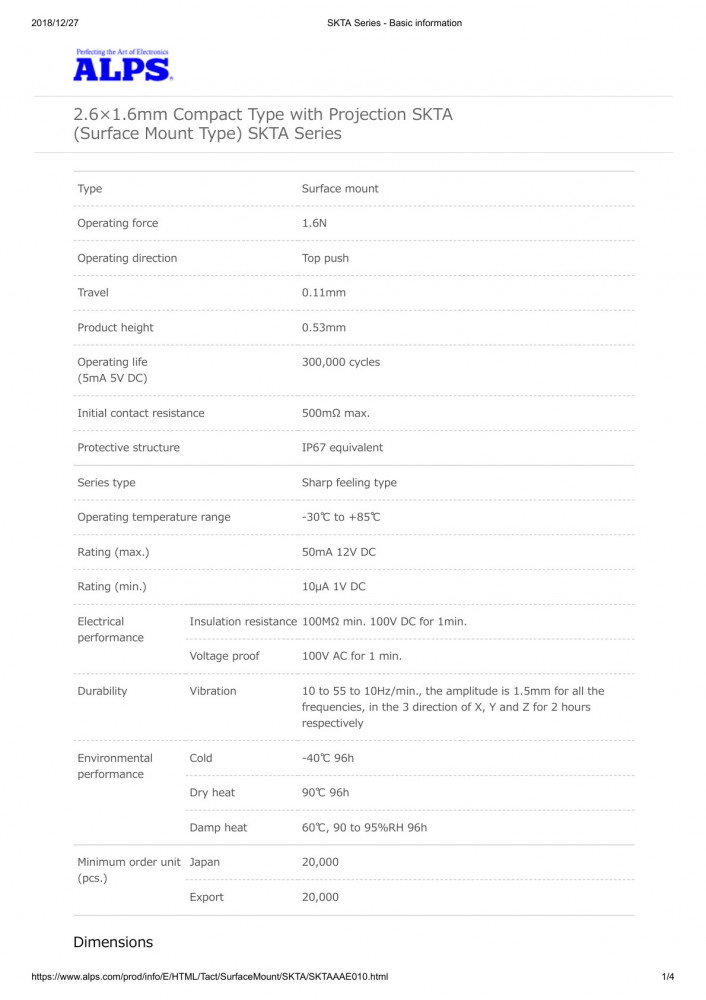 SKTAAAE010 product dimensions