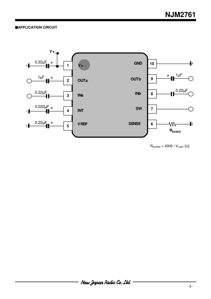 NJM2761 datasheet page 5