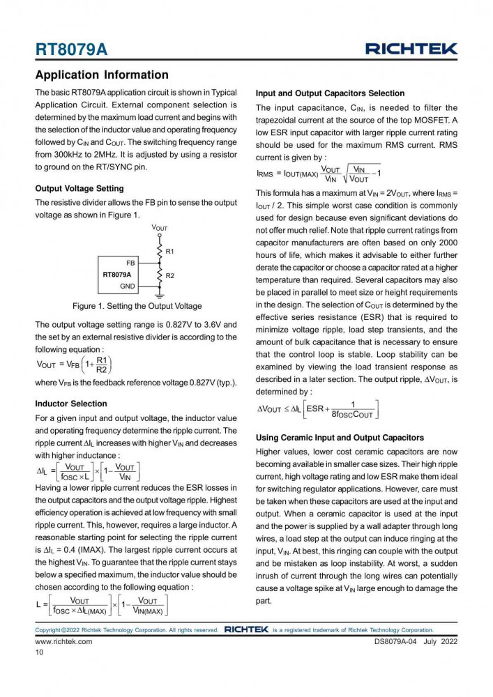 RT8079A datasheet page 10
