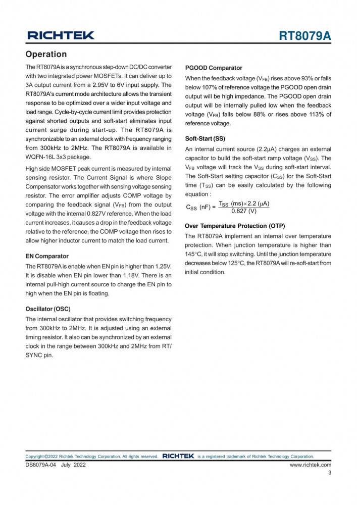 RT8079A datasheet page 3