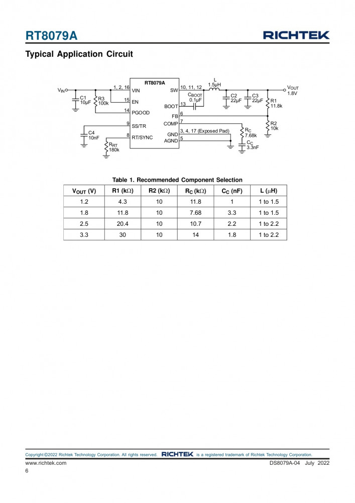 RT8079A datasheet page 6