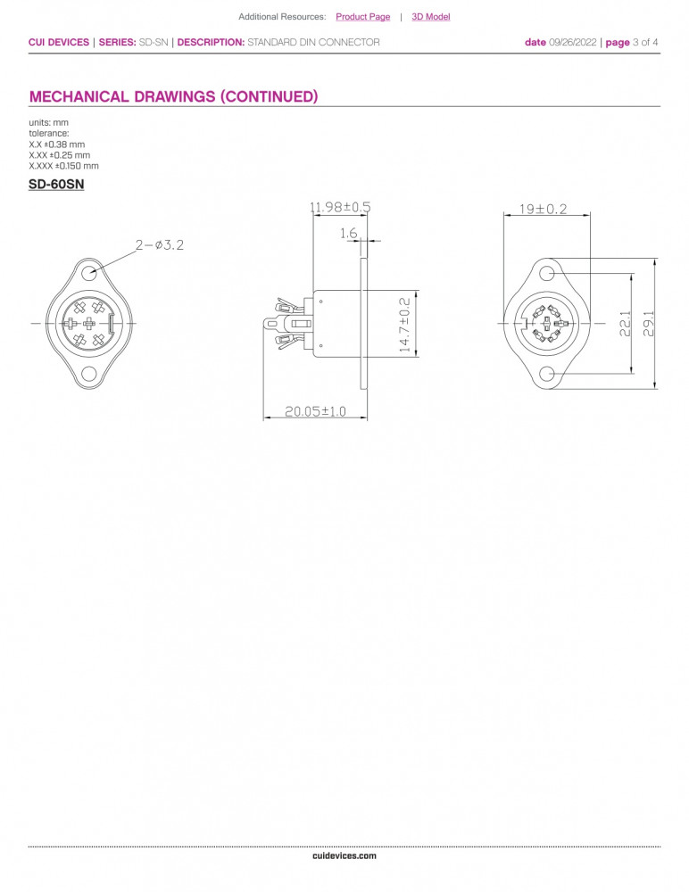 CUI SD-70SN datasheet page 3