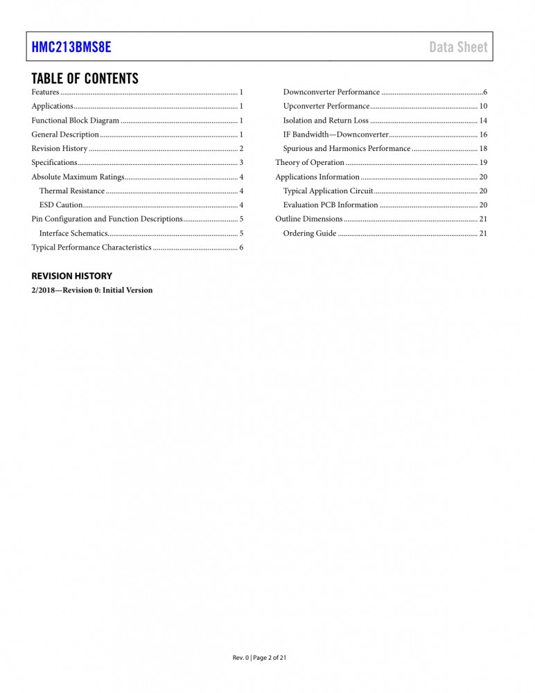 HMC213BMS8E datasheet page 2