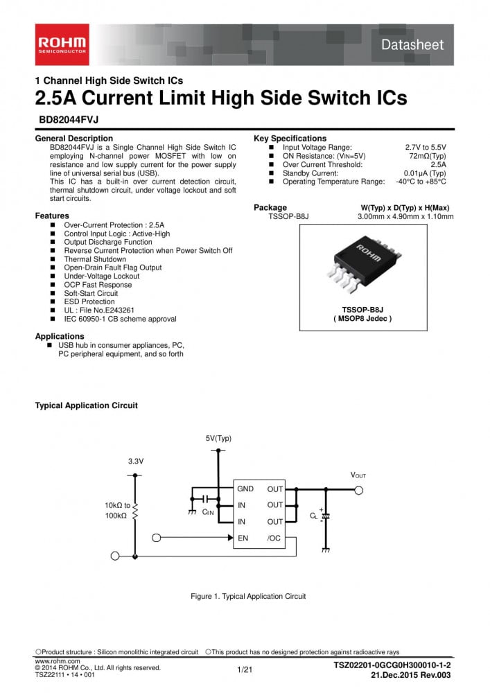 BD82044FVJ-GE2 datasheet page 1