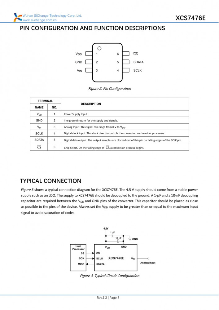 XCS7476E datasheet page 3
