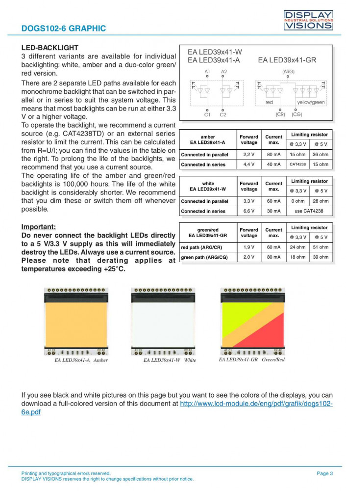 EA DOGS102W-6 technical document page 3