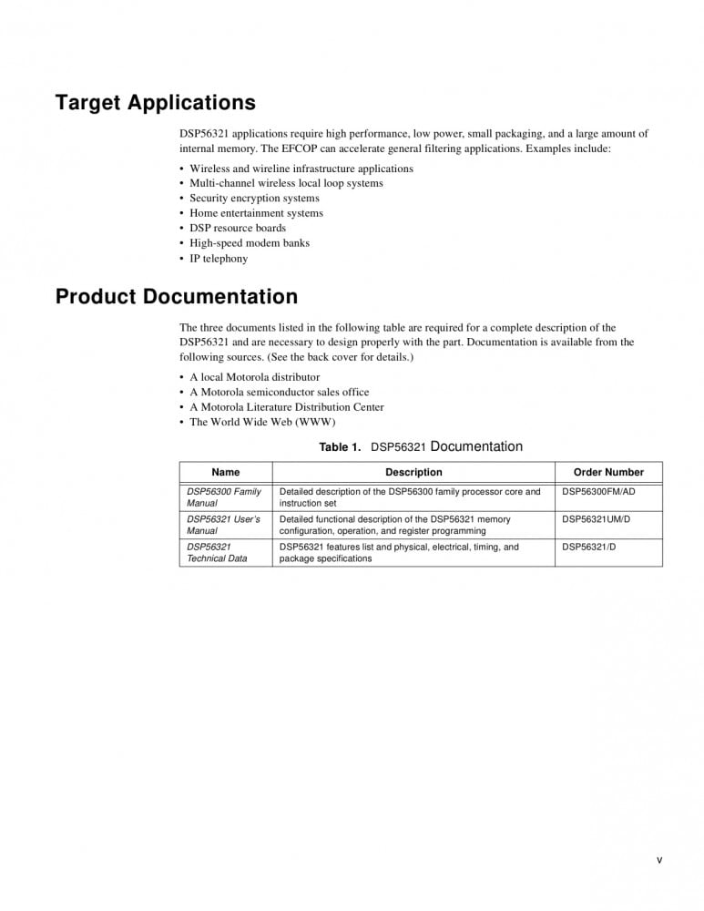 DSP56321 document page 5