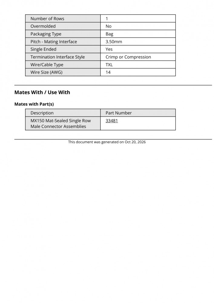Technical document image 3 for Molex 2162811023