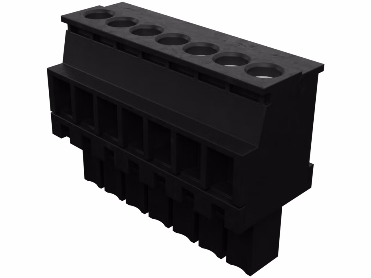 3.50mm Pitch Eurostyle Vertical Plug, Rear Wire Entry, Gold (Au) Plated, Black, 7 Circuits for sale