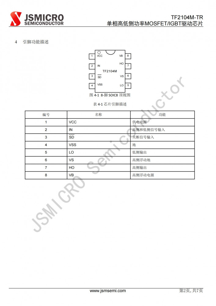 TF2104M-TR datasheet page 2