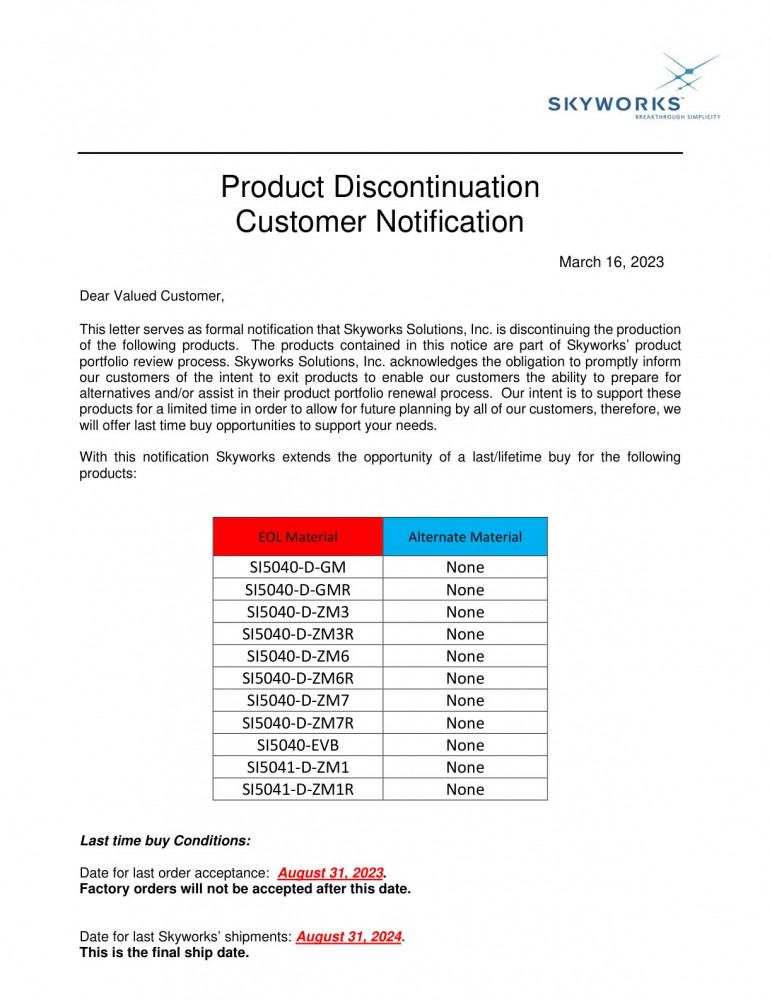 SI5040-D-GMR document page 1