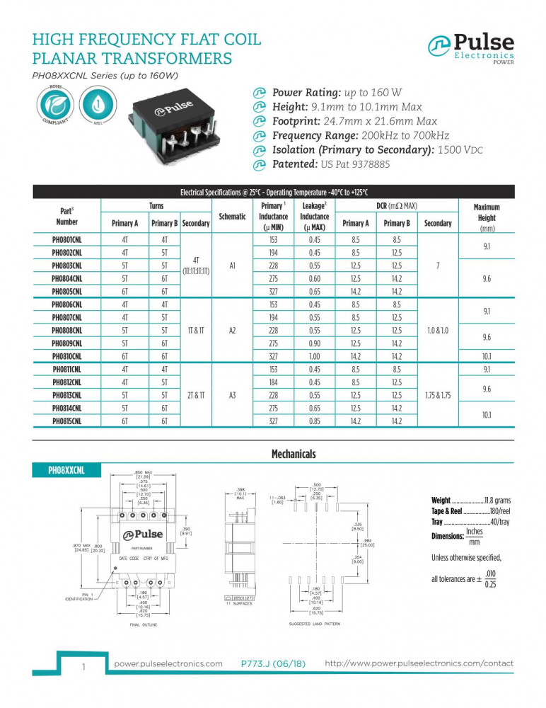 PH0808CNLT product specification page