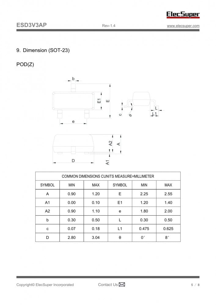 ESD3V3AP datasheet page 5