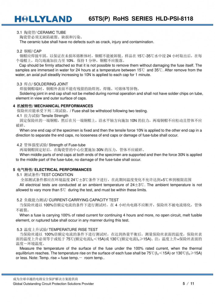 HOLLY 65TS(P) datasheet page 5