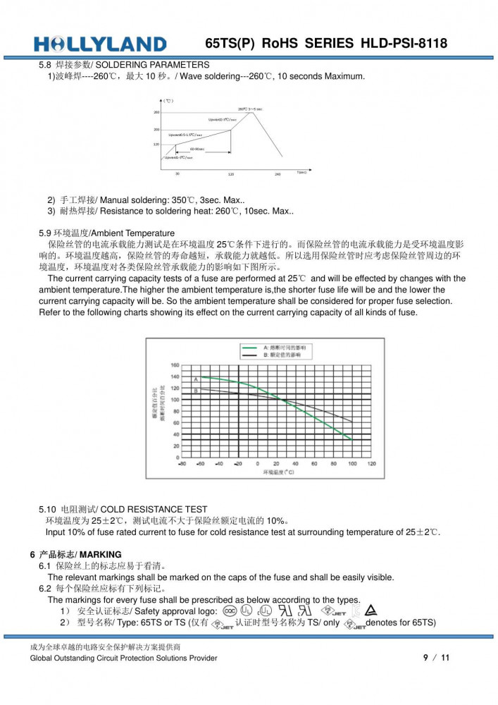 HOLLY 65TS(P) datasheet page 9