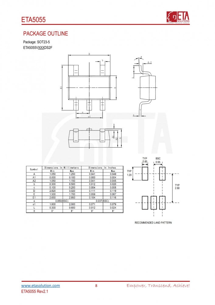 ETA5055 datasheet page 8