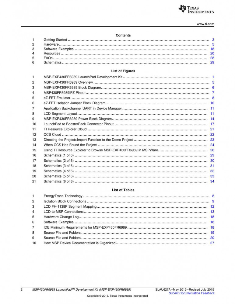 MSP-EXP430FR6989 document preview, page 2