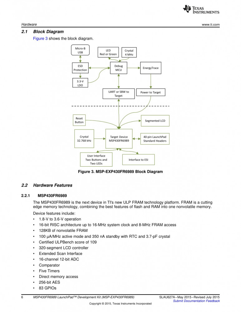 MSP-EXP430FR6989 document preview, page 6