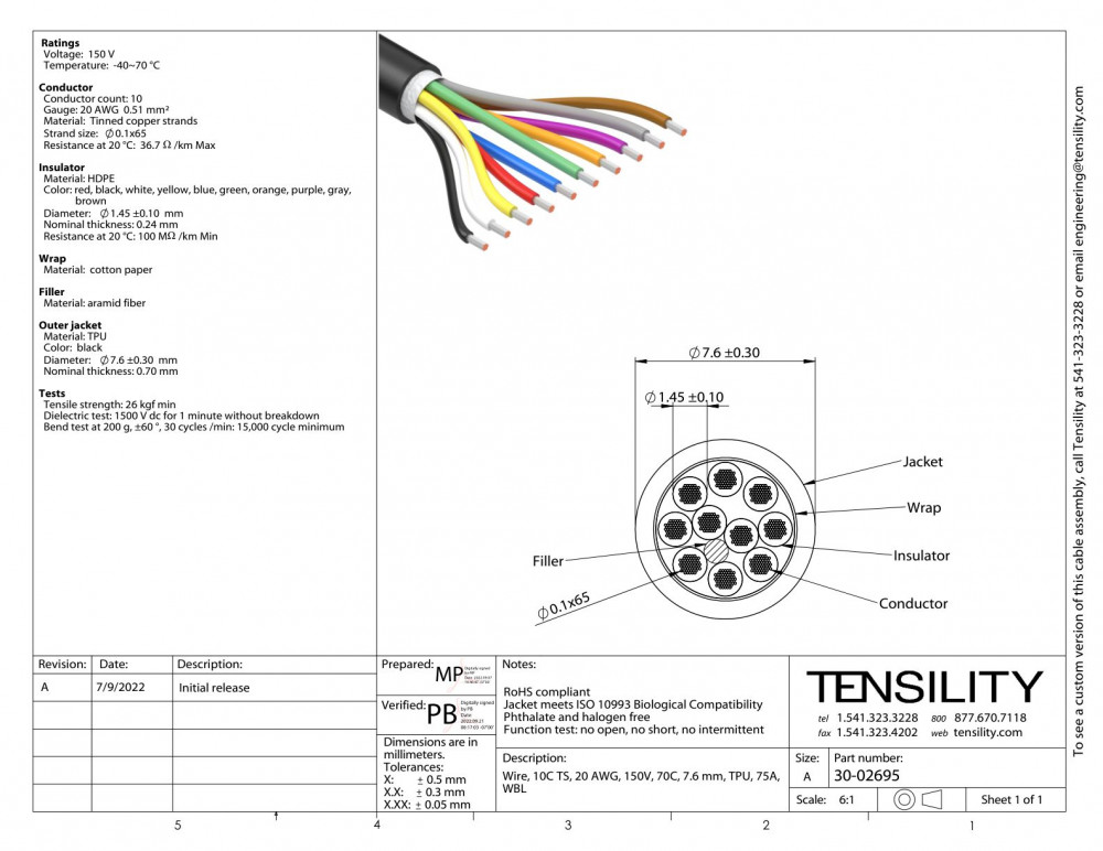 30-02695 Tensility International technical drawing preview