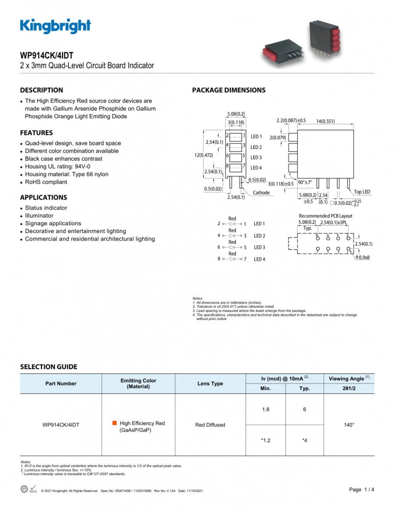 WP914CK/4IDT datasheet page 1